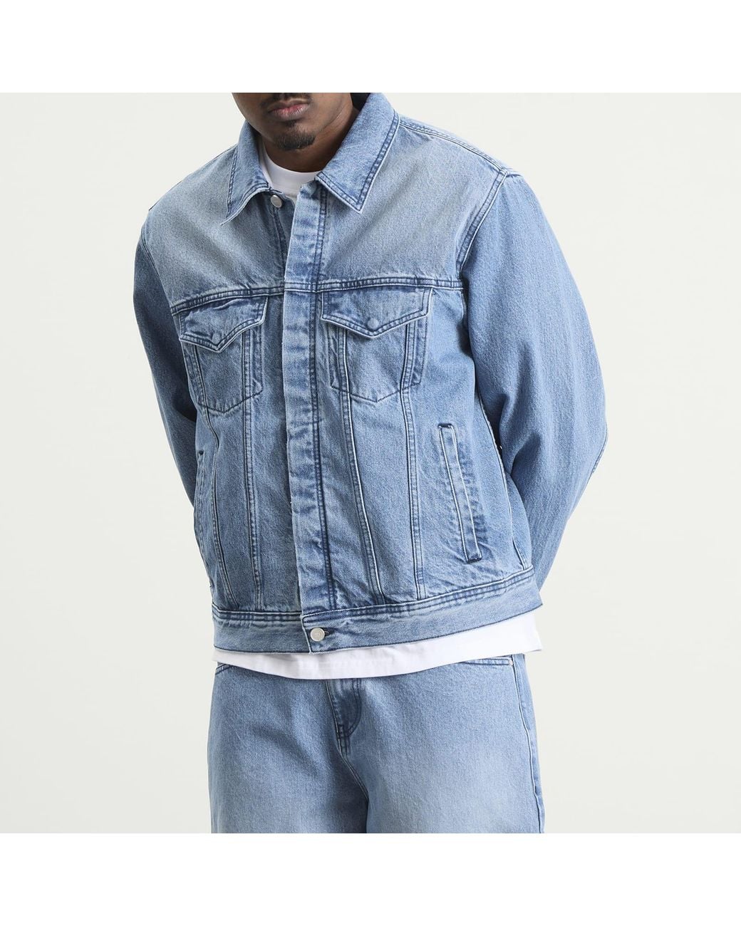 Arte' Circle Logo Denim Jacket in Blue for Men | Lyst UK