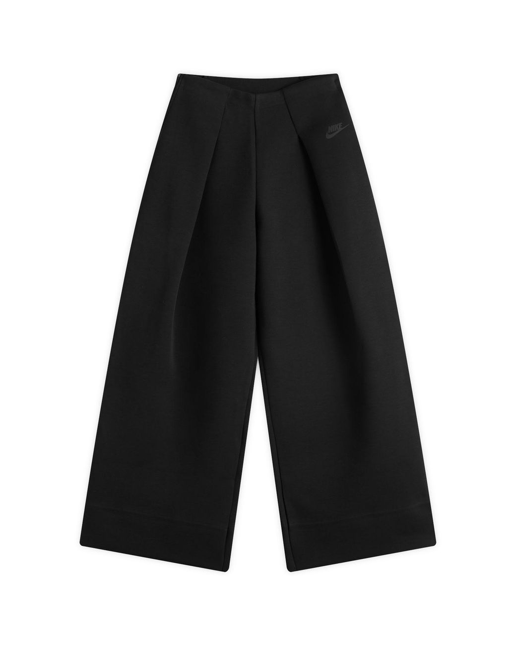Nike Tech Fleece Pleated Wide Pant in Black | Lyst