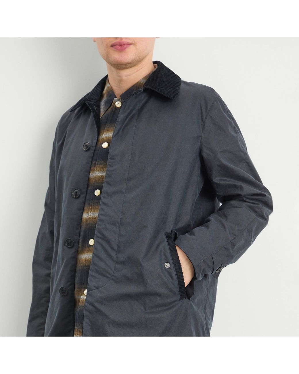 Barbour X Baracuta Tyne Wax Coat in Black for Men | Lyst