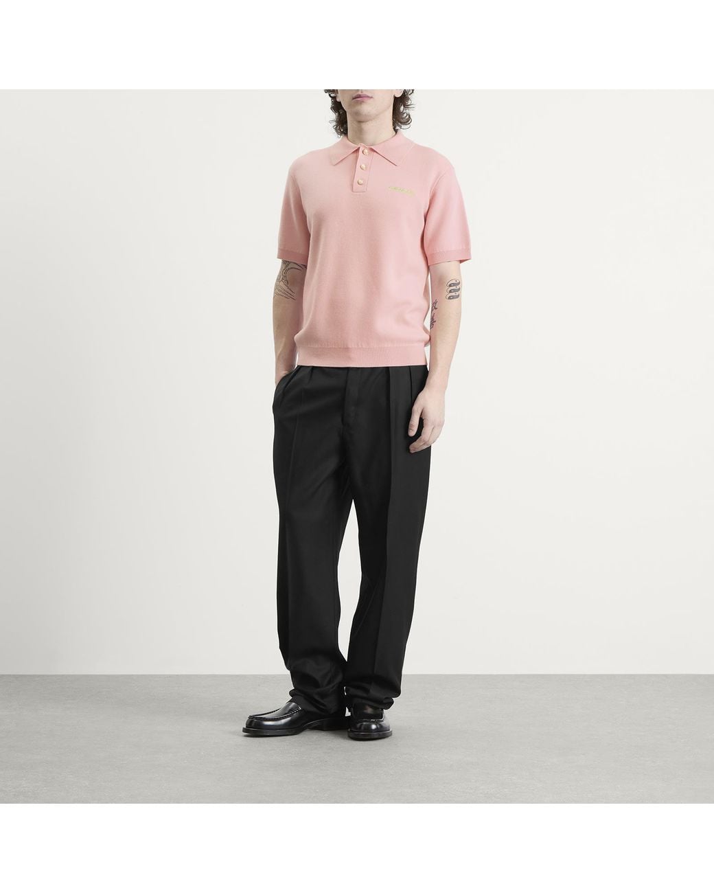 CASABLANCA Double Face Polo in Pink for Men | Lyst UK
