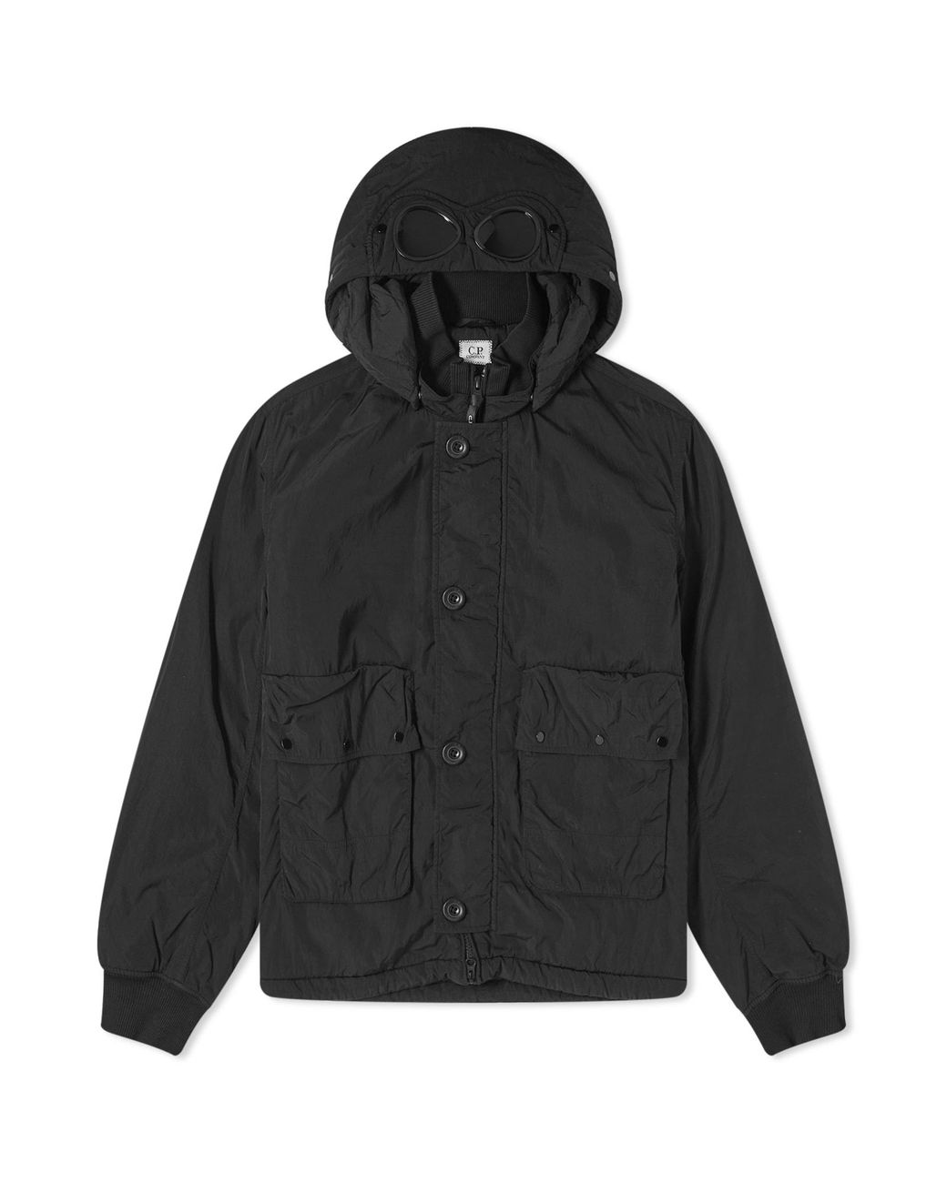 C.P. Company Chrome-R Goggle Bomber Jacket in Black for Men | Lyst