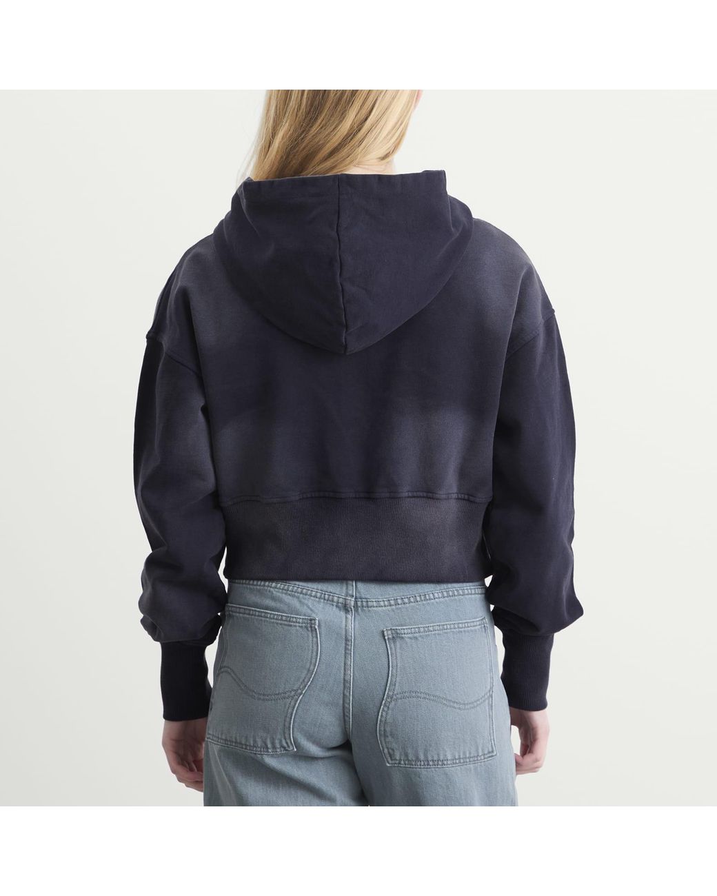 Dime Crop Zip Hoodie in Blue | Lyst UK
