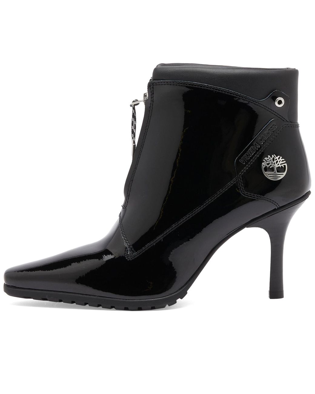 Timberland X Veneda Carter Front Zip Heel Boot in Black | Lyst