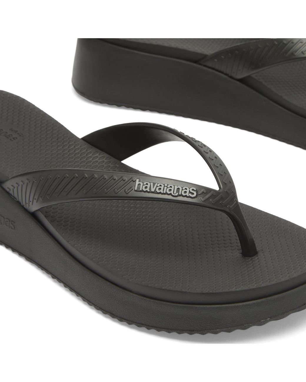 Havaianas High Platform Flip Flops in Black | Lyst