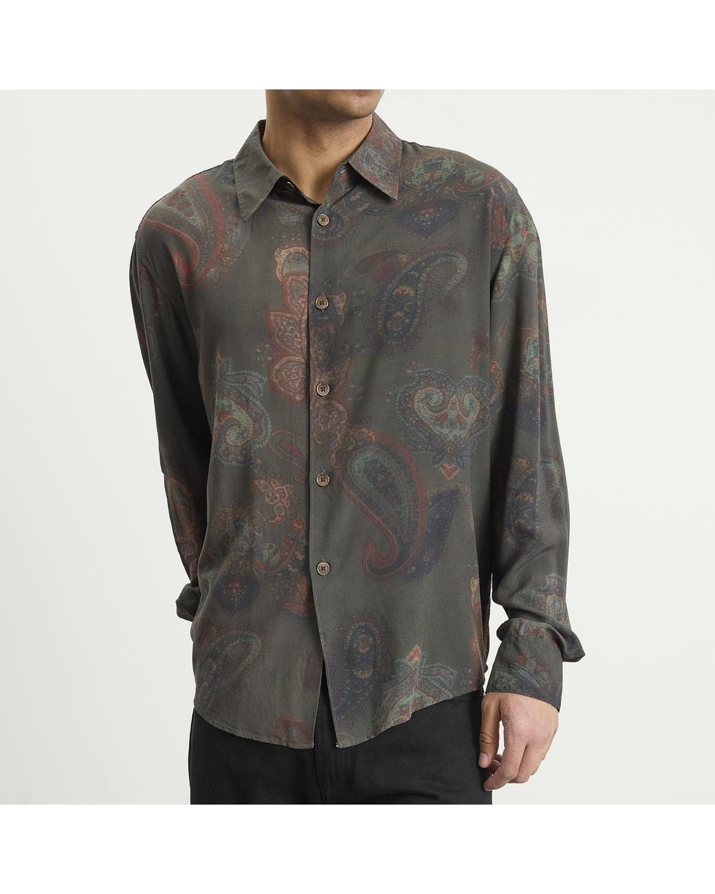 Our Legacy Print Beyond Shirt in Gray for Men | Lyst