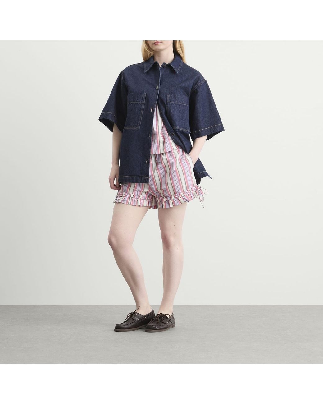 Damson Madder Mafalda Frilly Tie Bloomer in Red | Lyst