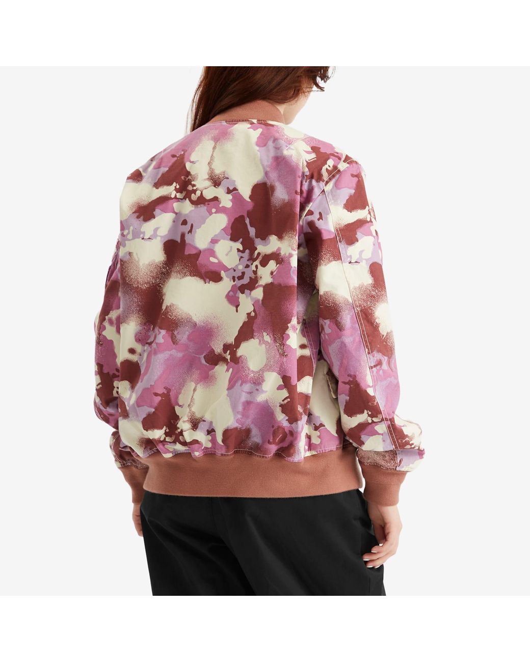 A Bathing Ape Map Camo Bomber Jacket in Pink | Lyst UK