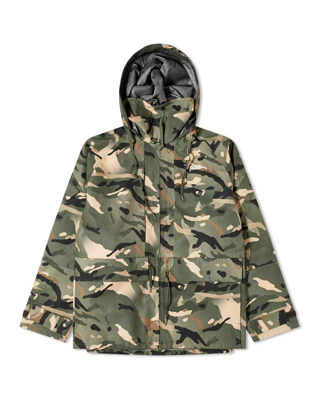 PATTA Spray Camo Nylon Tactical Parka Jacket in Green for Men | Lyst UK