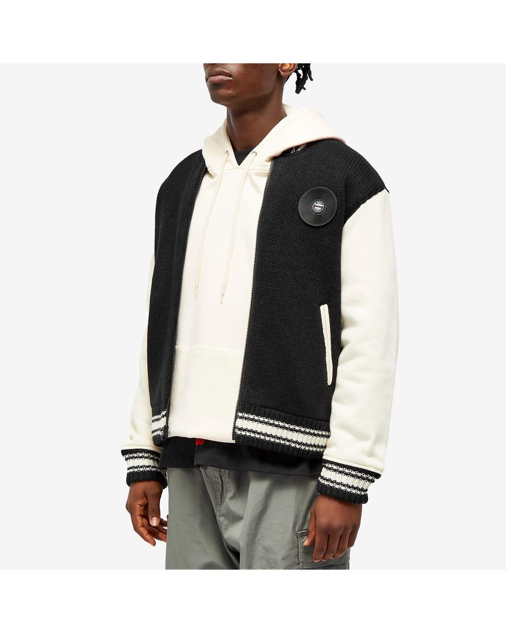 Pleasures Smoke Knitted Varsity Jacket in Black for Men | Lyst Pleasures Smoke Knitted Varsity Jacket in Black for Men | Lyst