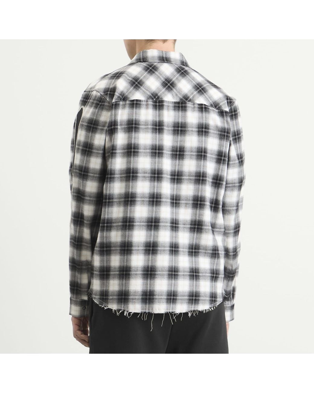 Amiri Bones Flannel Overshirt in Grey for Men | Lyst UK