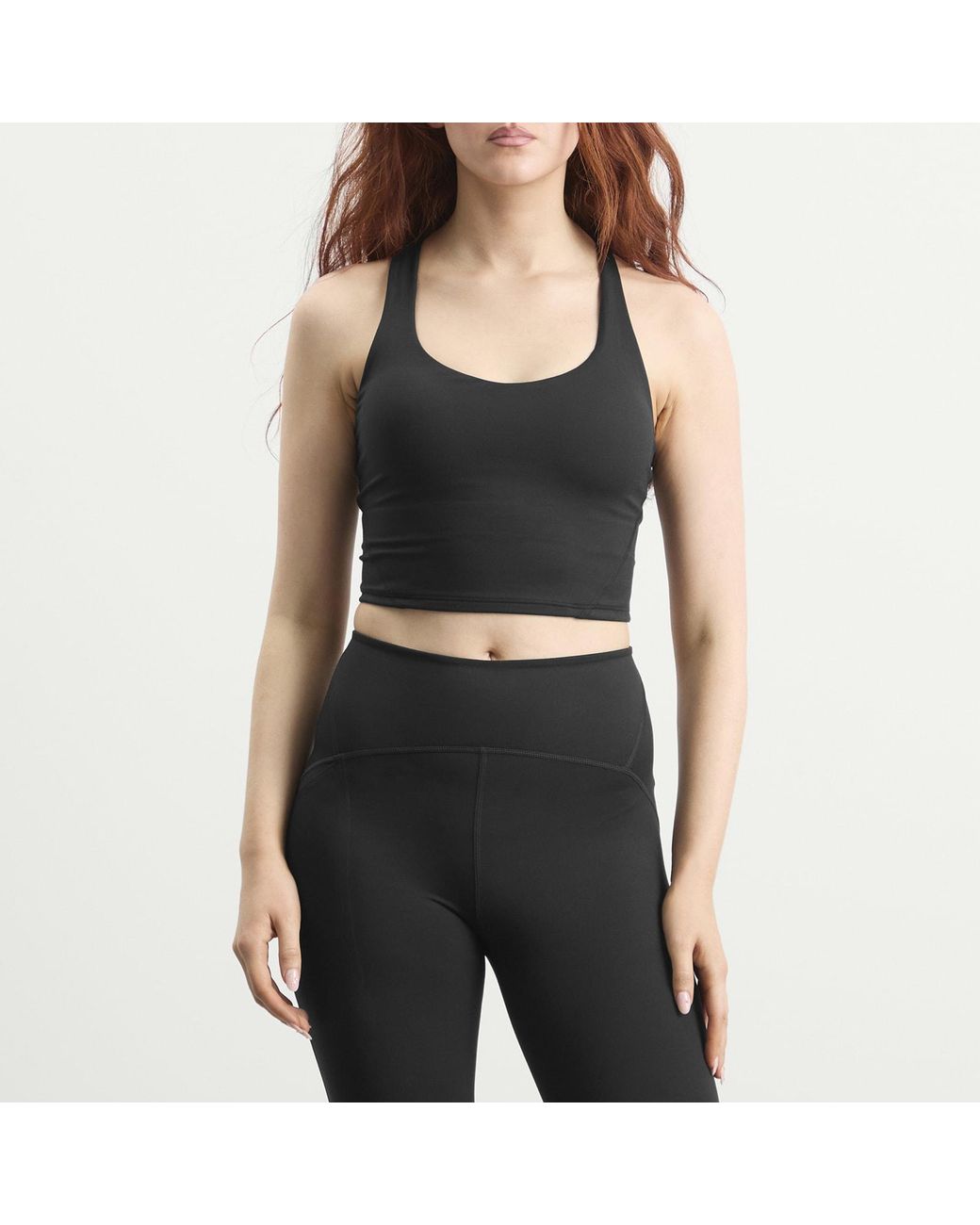 The North Face Jaida Long Line Bra in Black | Lyst