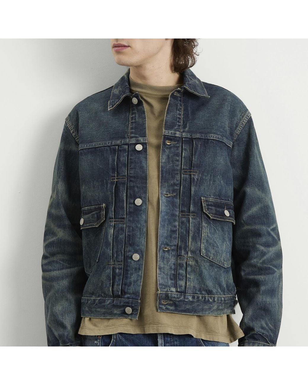 RRL Type 2 Denim Trucker Jacket in Blue for Men | Lyst