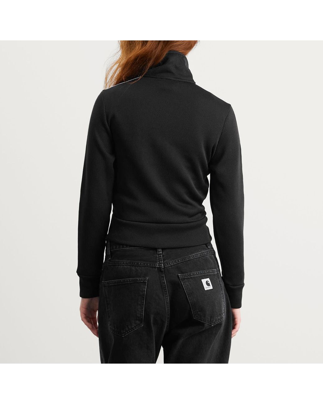 adidas Firebird Adicolor Knit Track Top in Black | Lyst UK