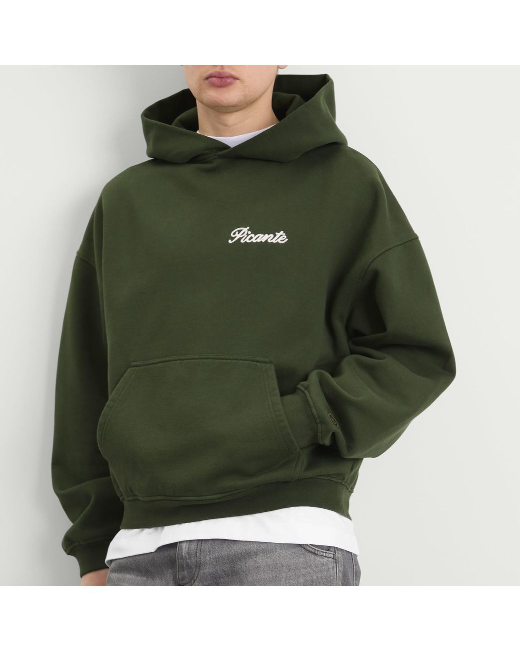 Picante Tailor Chain-Stitch Hoodie in Green for Men | Lyst UK
