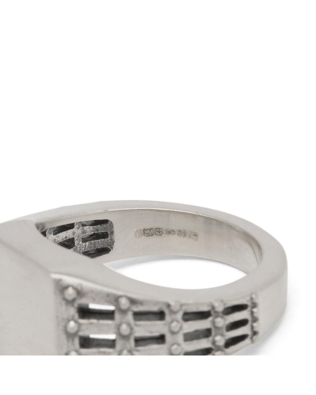 Serge Denimes Portcullis Ring in White for Men | Lyst