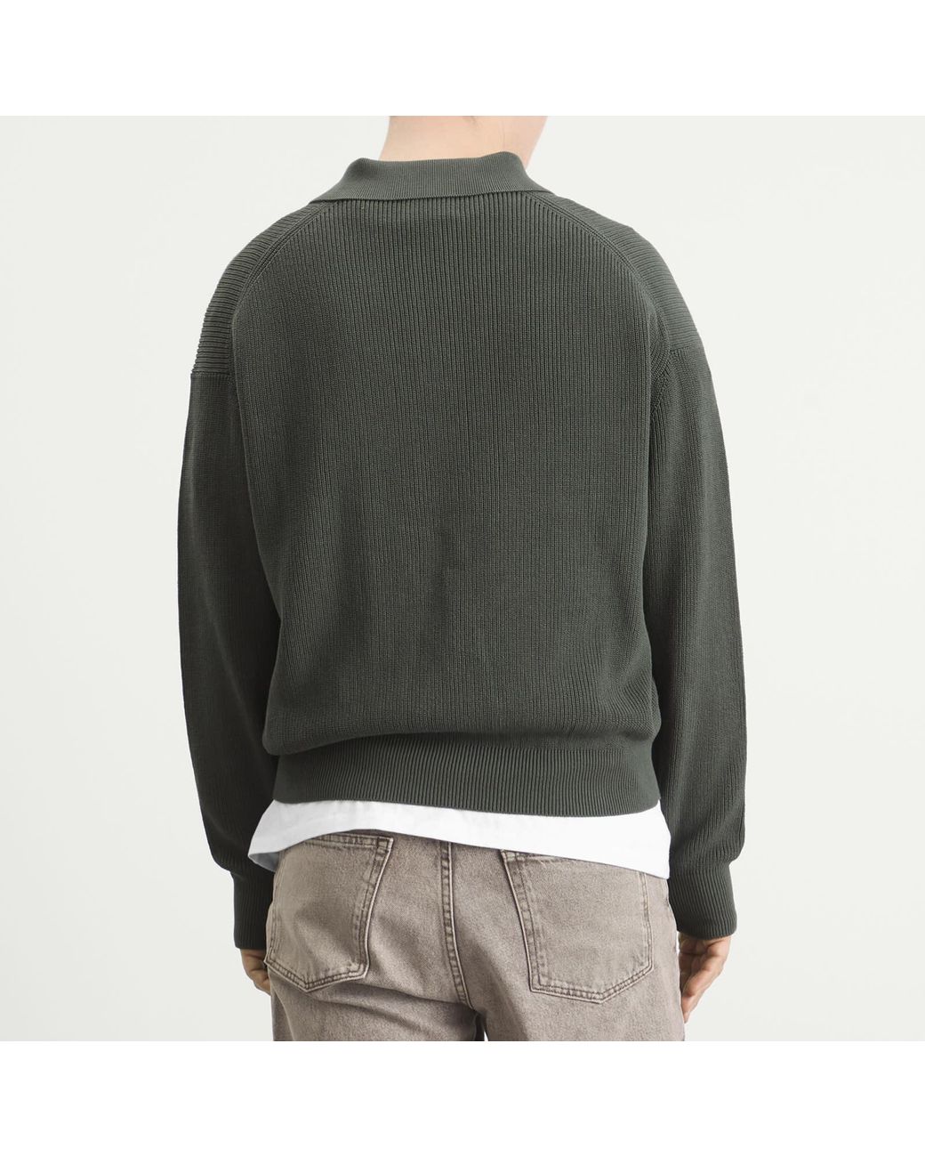 Ronning Long Sleeve Knit Polo in Green for Men | Lyst UK