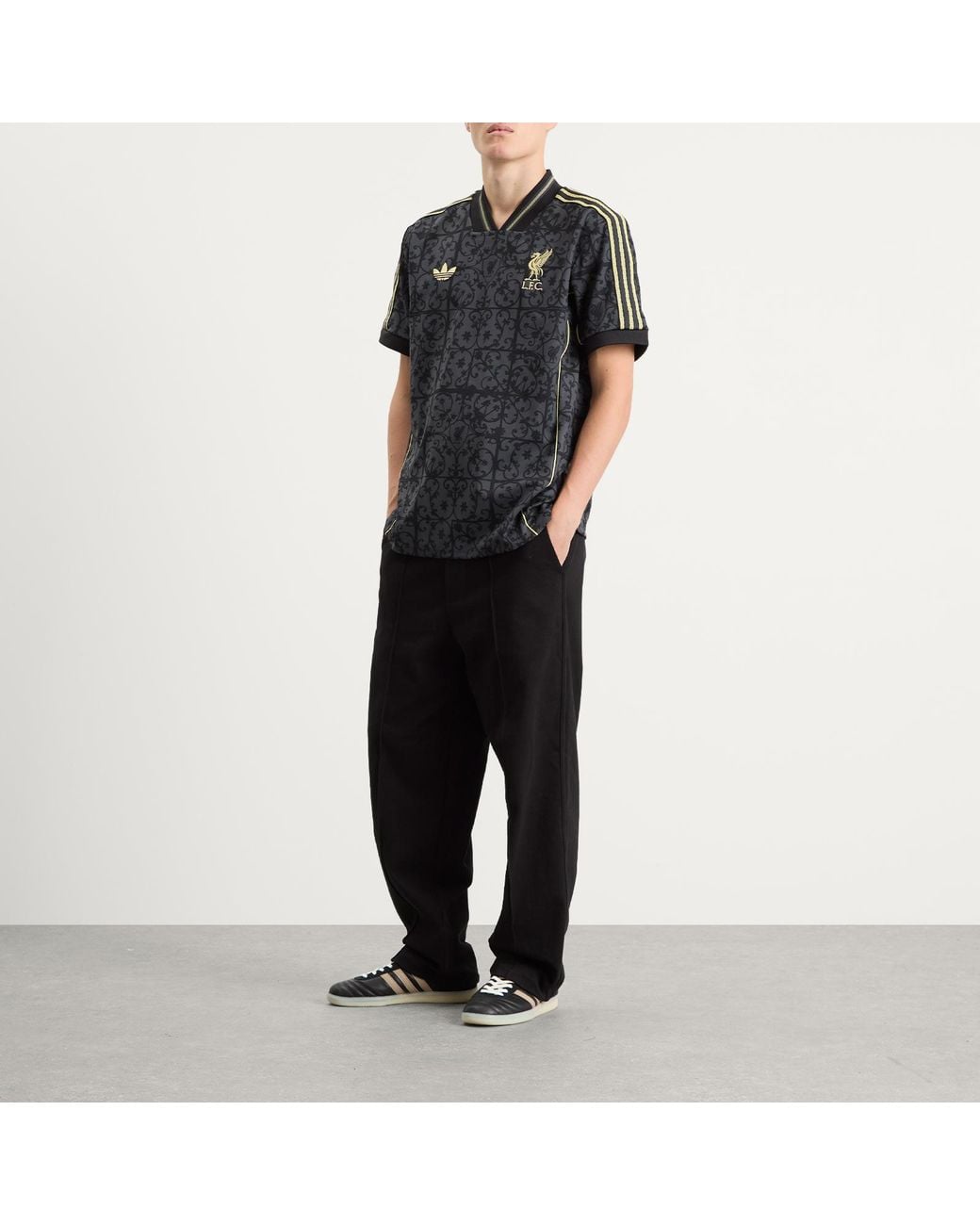 adidas Liverpool Fc. Lifestyler Jersey Top in Black | Lyst UK