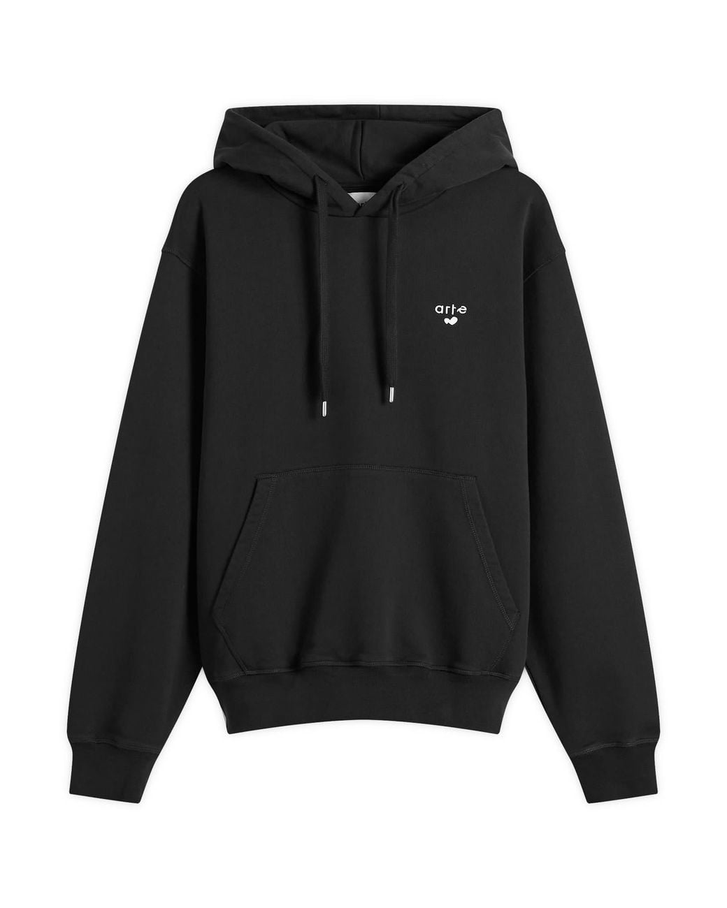 Arte' Heart Logo Hoodie in Black for Men | Lyst UK