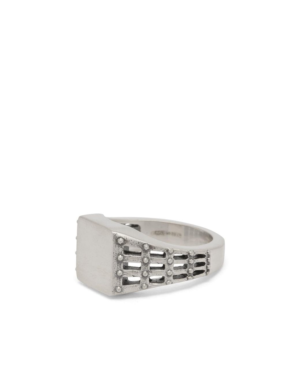 Serge Denimes Portcullis Ring in White for Men | Lyst