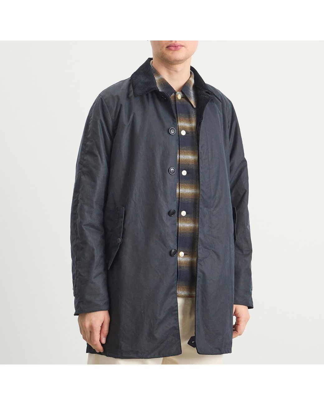 Barbour X Baracuta Tyne Wax Coat in Black for Men | Lyst