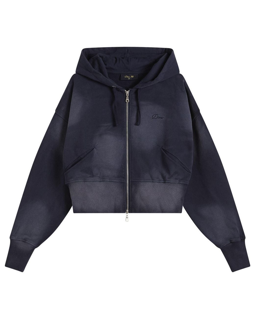 Dime Crop Zip Hoodie in Blue | Lyst UK