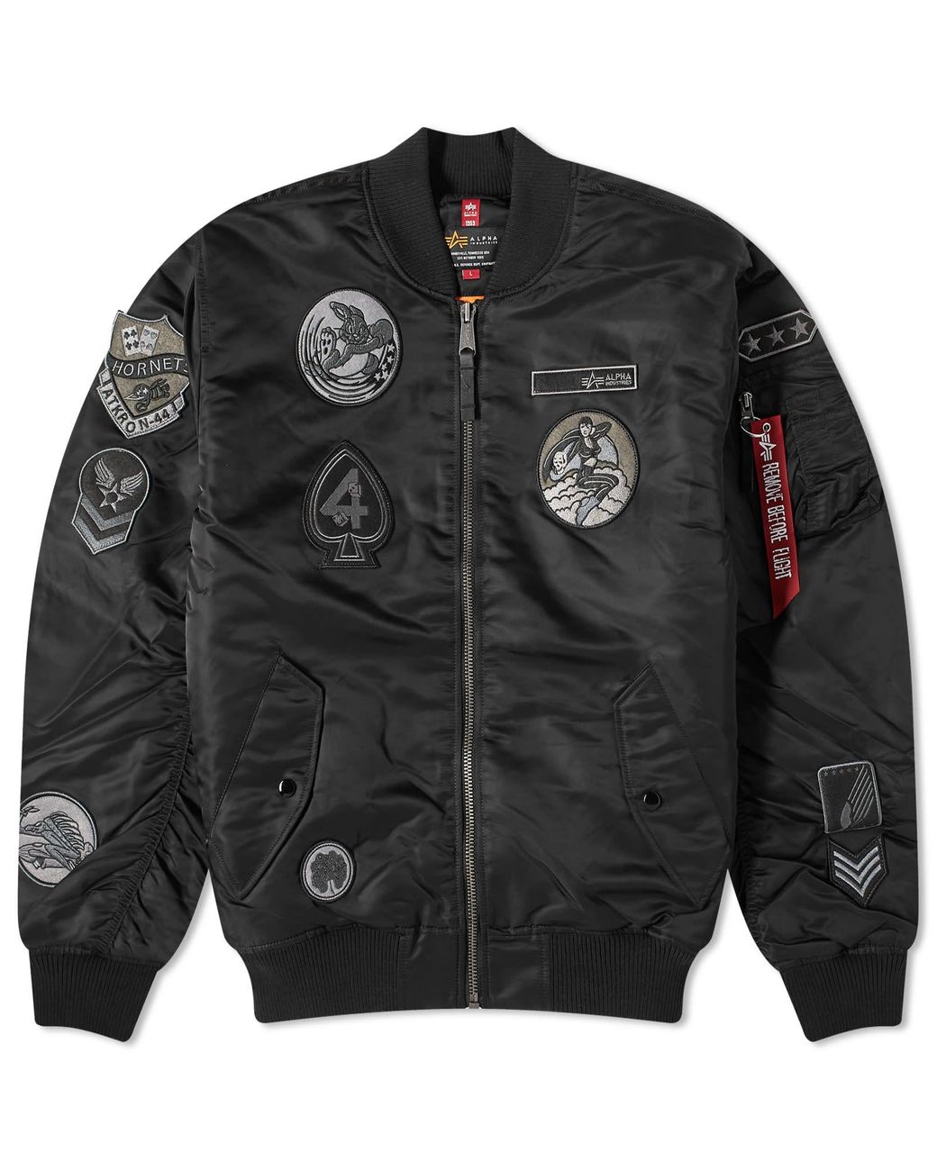 Alpha Industries Ma-1 Patch Jacket in Black for Men | Lyst Canada