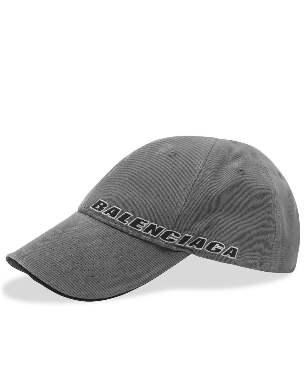 Balenciaga Tilted Typo Cap in Gray for Men | Lyst