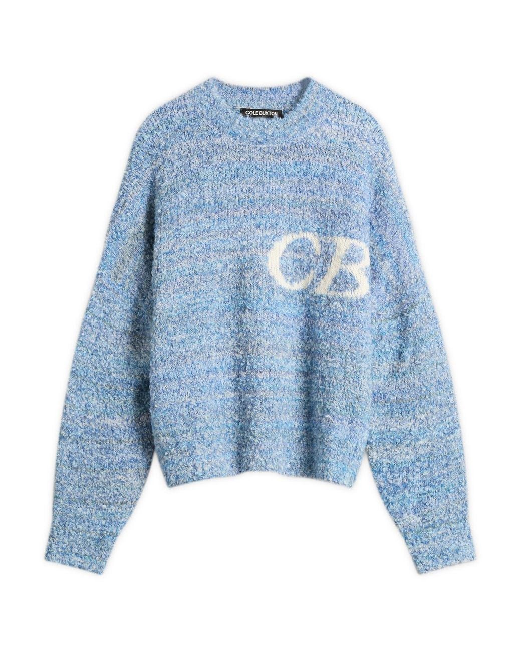 Cole Buxton Boucle Logo Sweatshirt in Blue for Men | Lyst UK