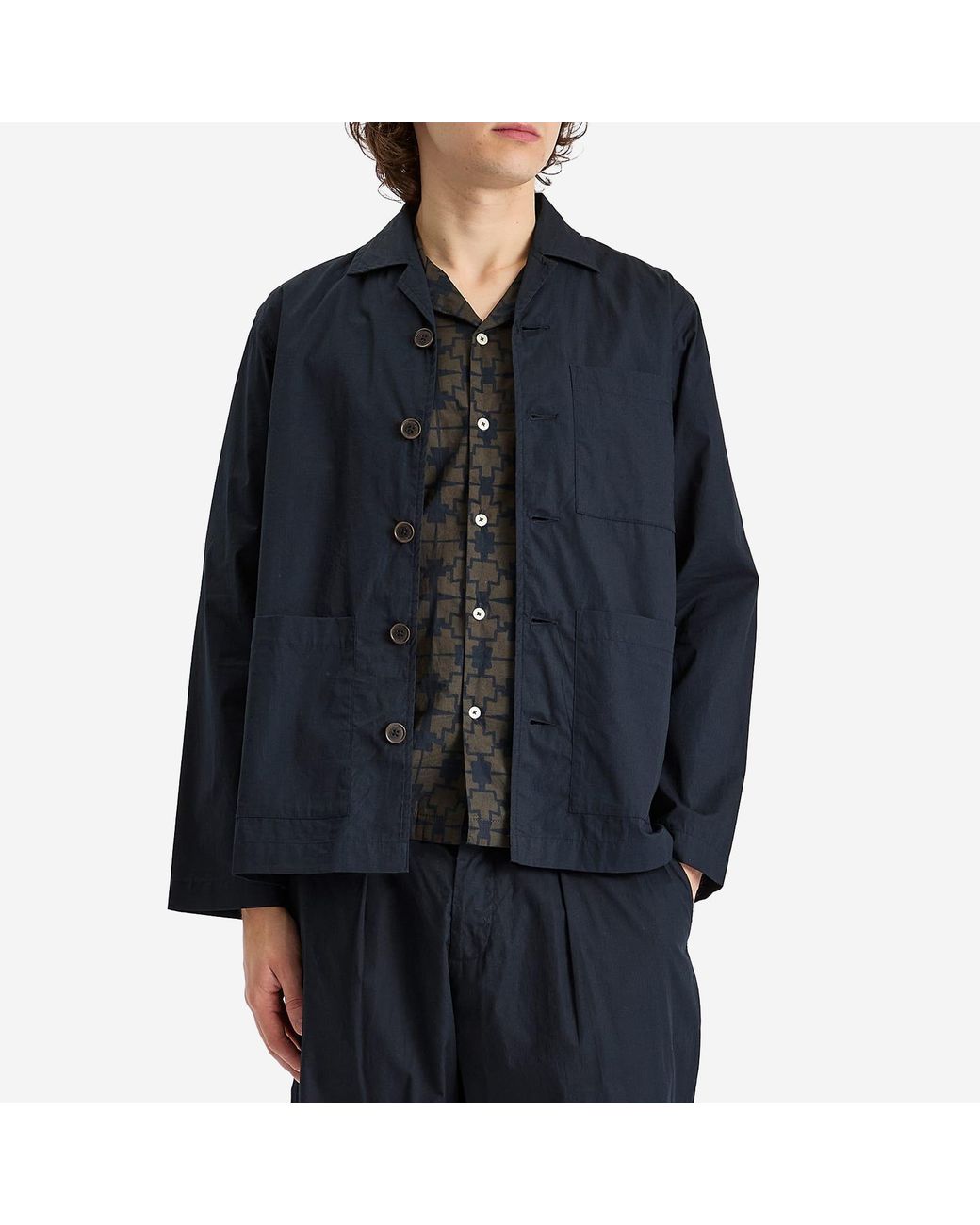 Universal Works Broad Cloth Cancun Jacket in Blue for Men | Lyst