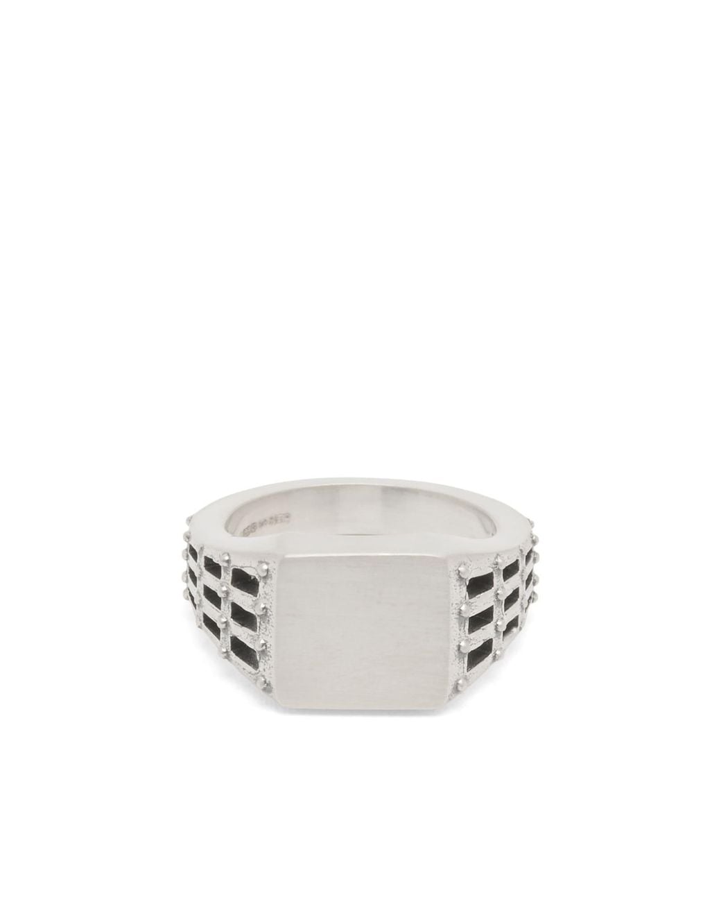 Serge Denimes Portcullis Ring in White for Men | Lyst