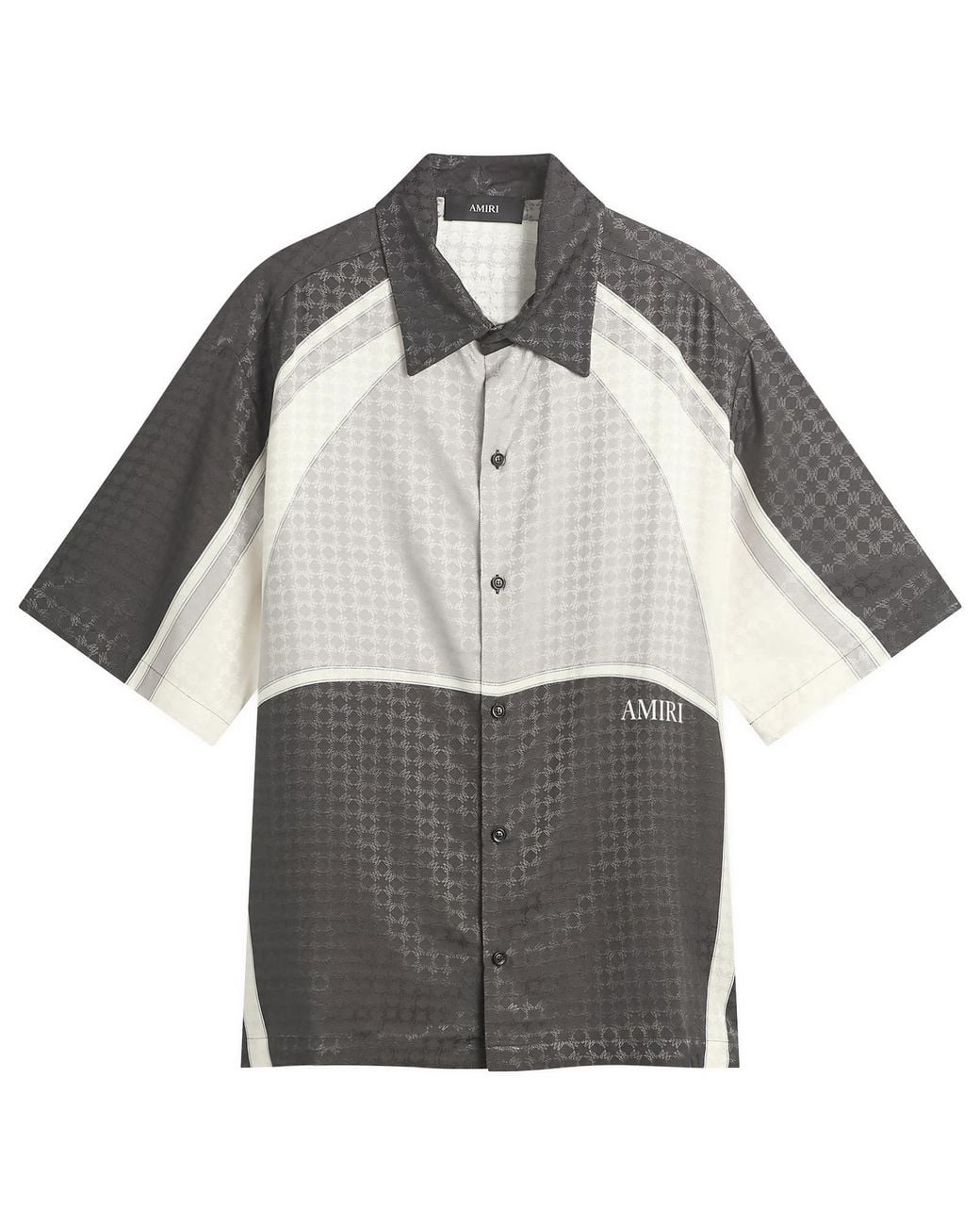 Amiri Ma Quad Panel Camp Shirt in Gray for Men | Lyst