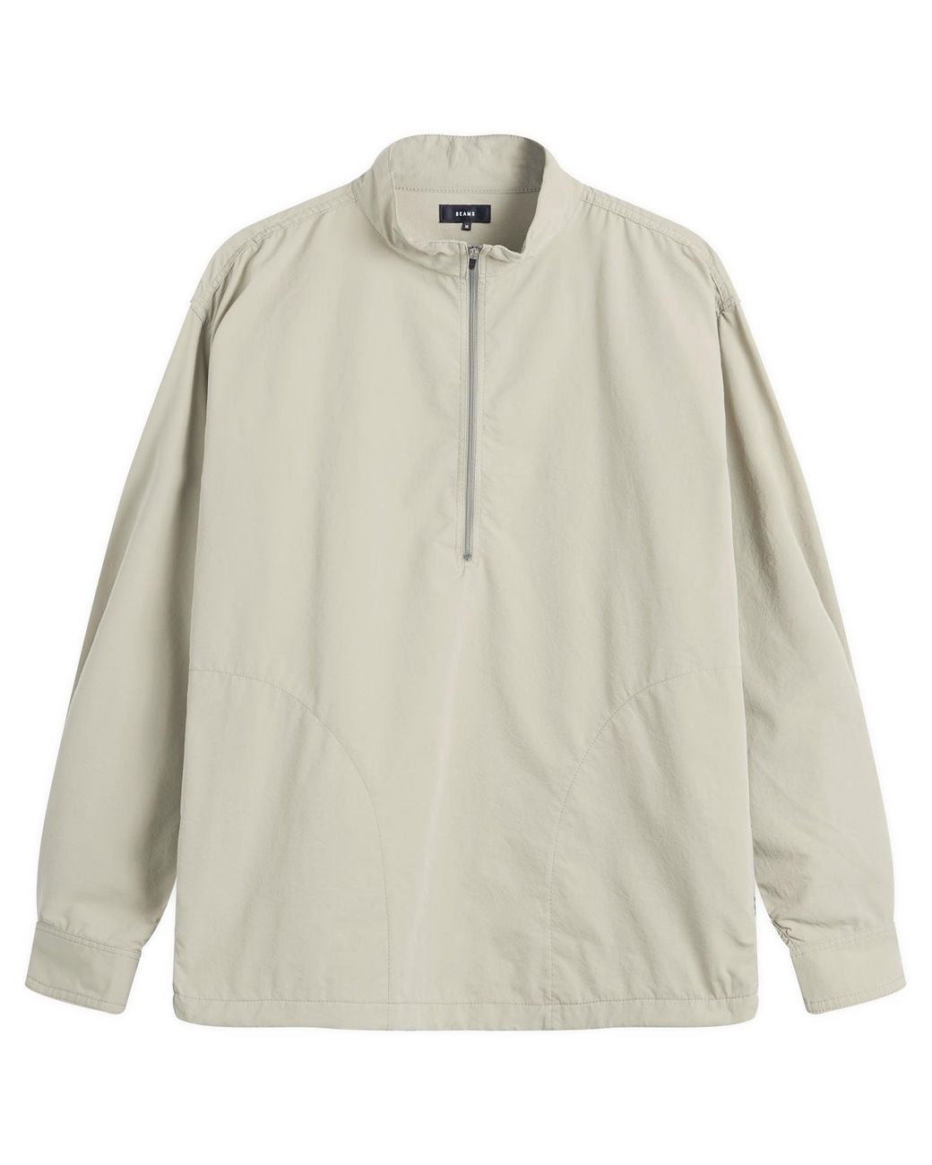Beams Plus Tech Stand Collar Pullover in White for Men | Lyst UK