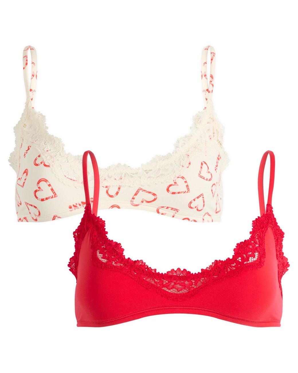 Skims Fits Everybody Lace Scoop Bralette 2 Pack in Red | Lyst