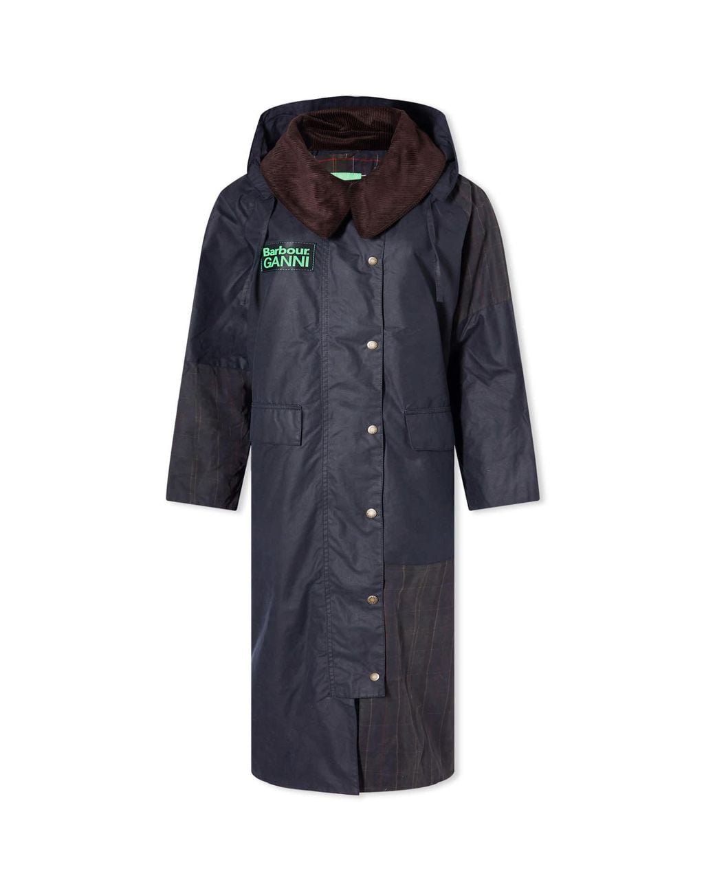Barbour X Ganni Burghley Jacket in Blue | Lyst UK
