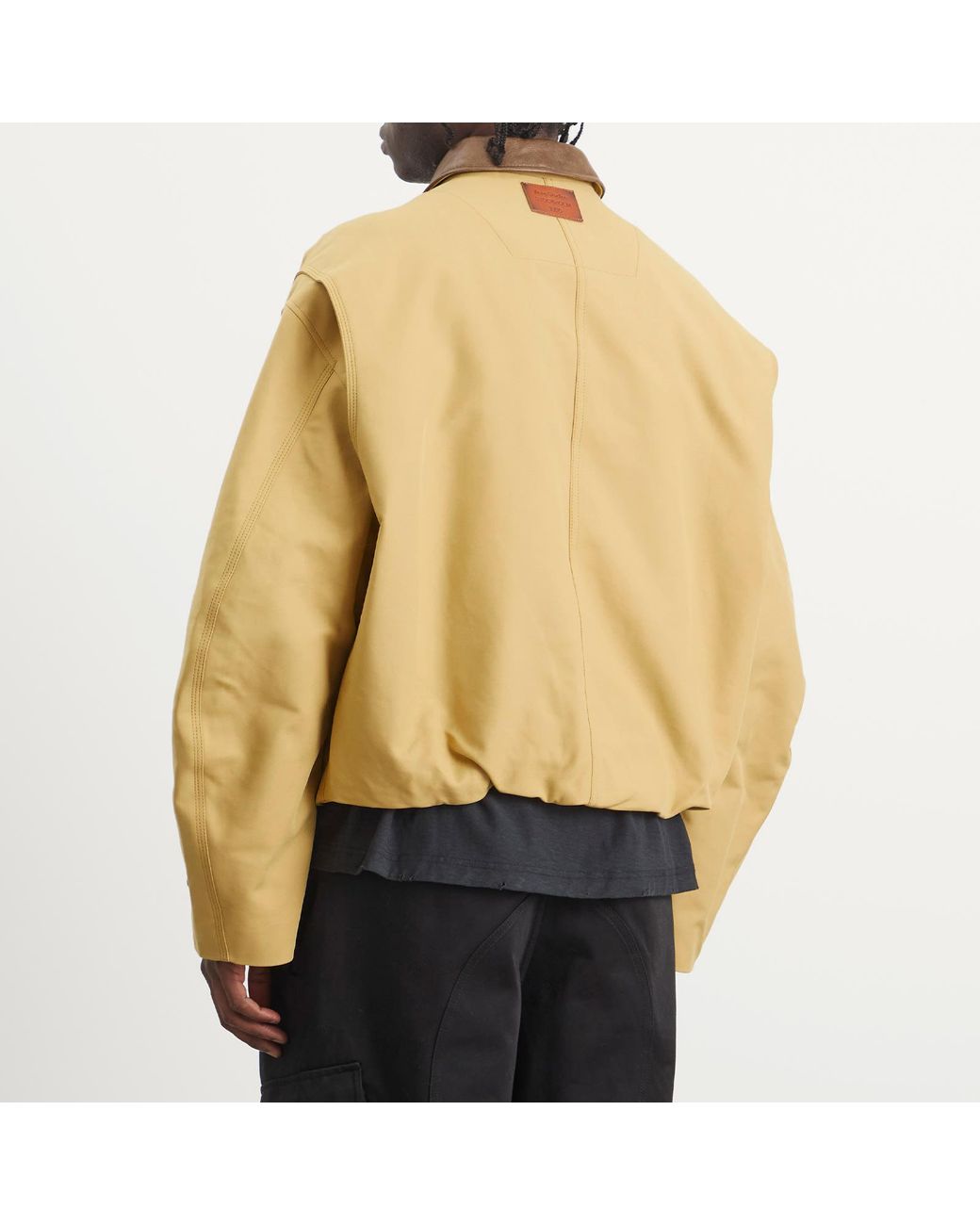 Acne Studios Double Cotton Satin Jacket in Natural for Men | Lyst