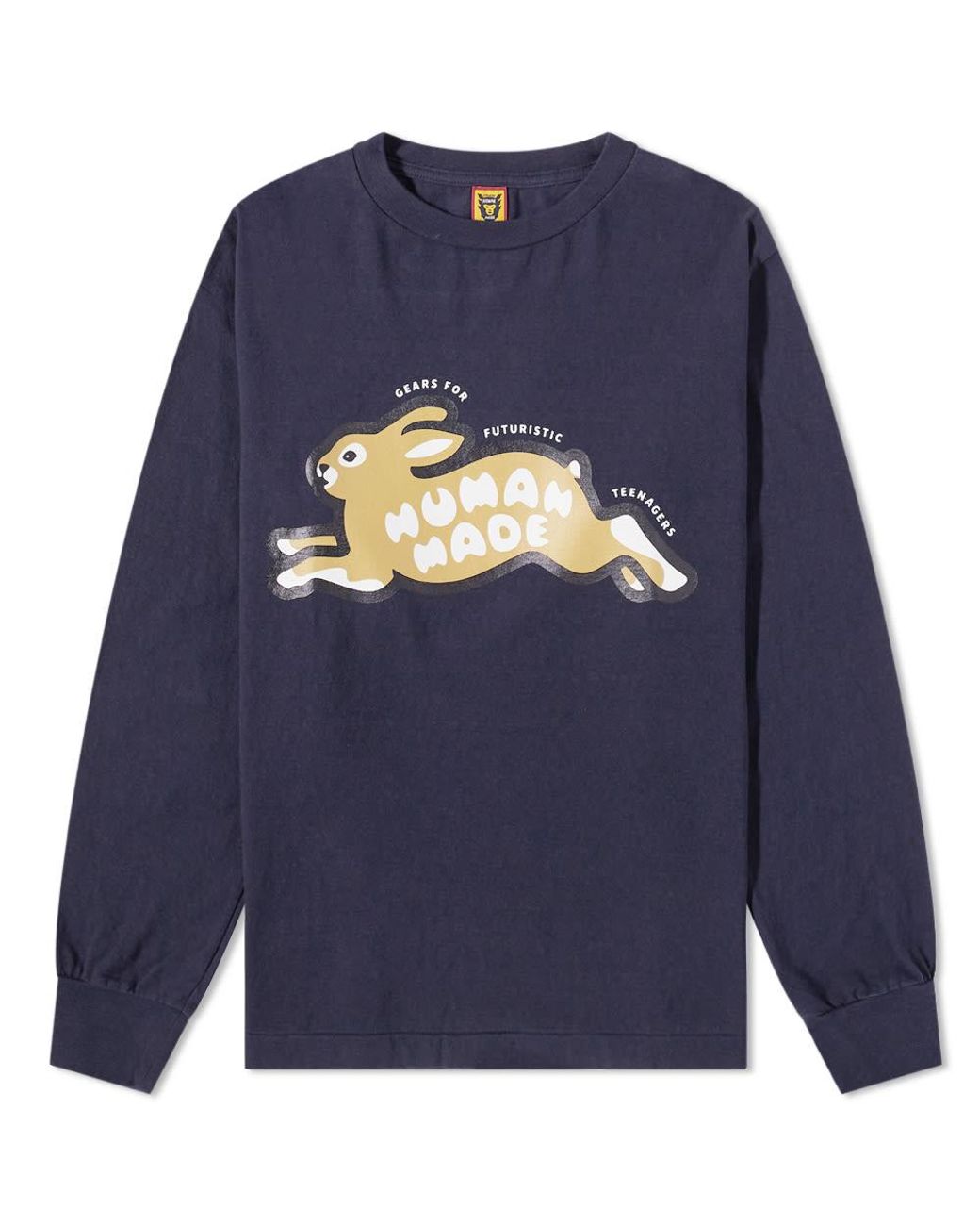 Human Made Long Sleeve Rabbit T-shirt in Blue for Men | Lyst