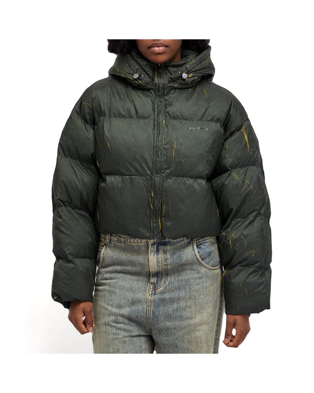 Daily Paper Jorja Puffer Jacket in Gray | Lyst