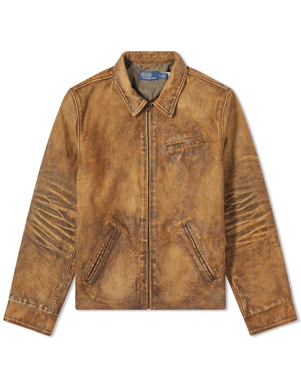 Polo Ralph Lauren Hemingway Leather Bomber Jacket in Brown for Men | Lyst