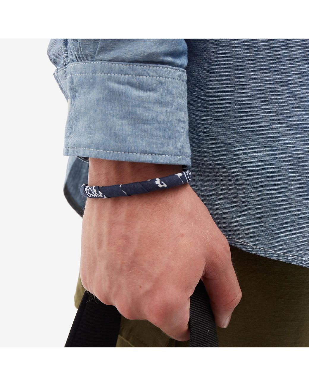 Mikia Bandana Bracelet in Blue for Men Lyst UK