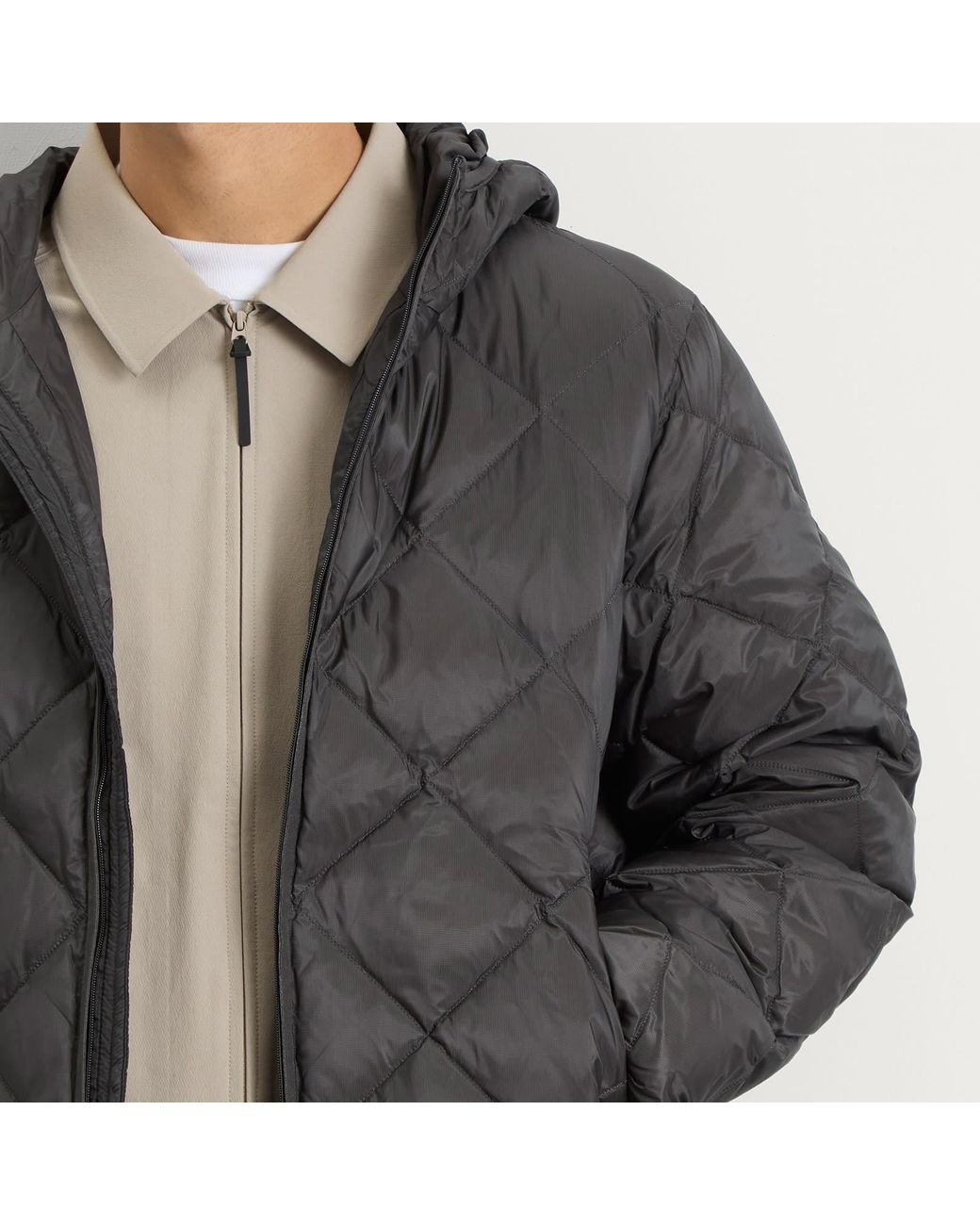 Hiking Patrol Base Lt Down Hooded Jacket in Grey for Men | Lyst UK