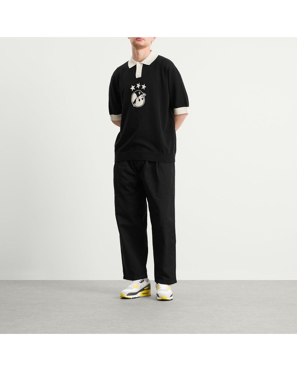 Pawa Speed Sports Footie Knit Polo in Black for Men | Lyst UK