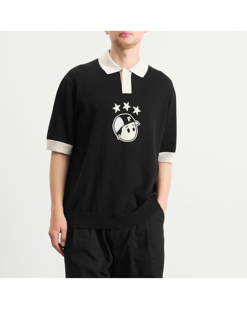 Pawa Speed Sports Footie Knit Polo in Black for Men | Lyst UK