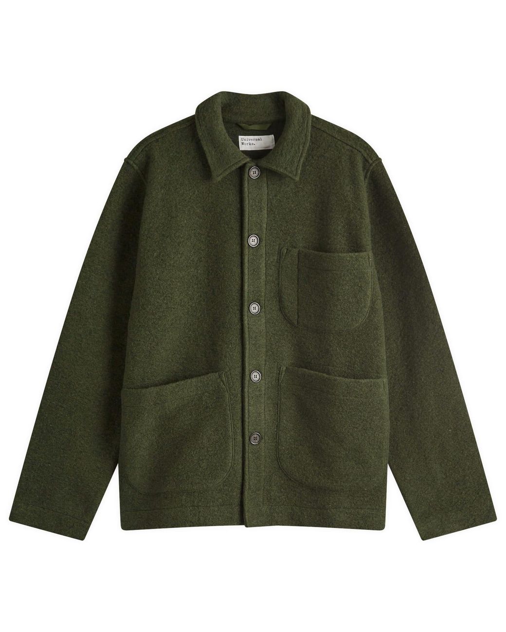 Universal Works Wool Fleece Field Jacket in Green for Men | Lyst
