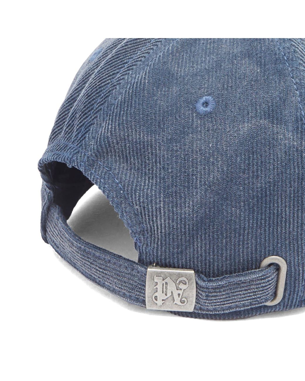 Palm Angels Curved Logo Corduroy Cap in Blue for Men | Lyst