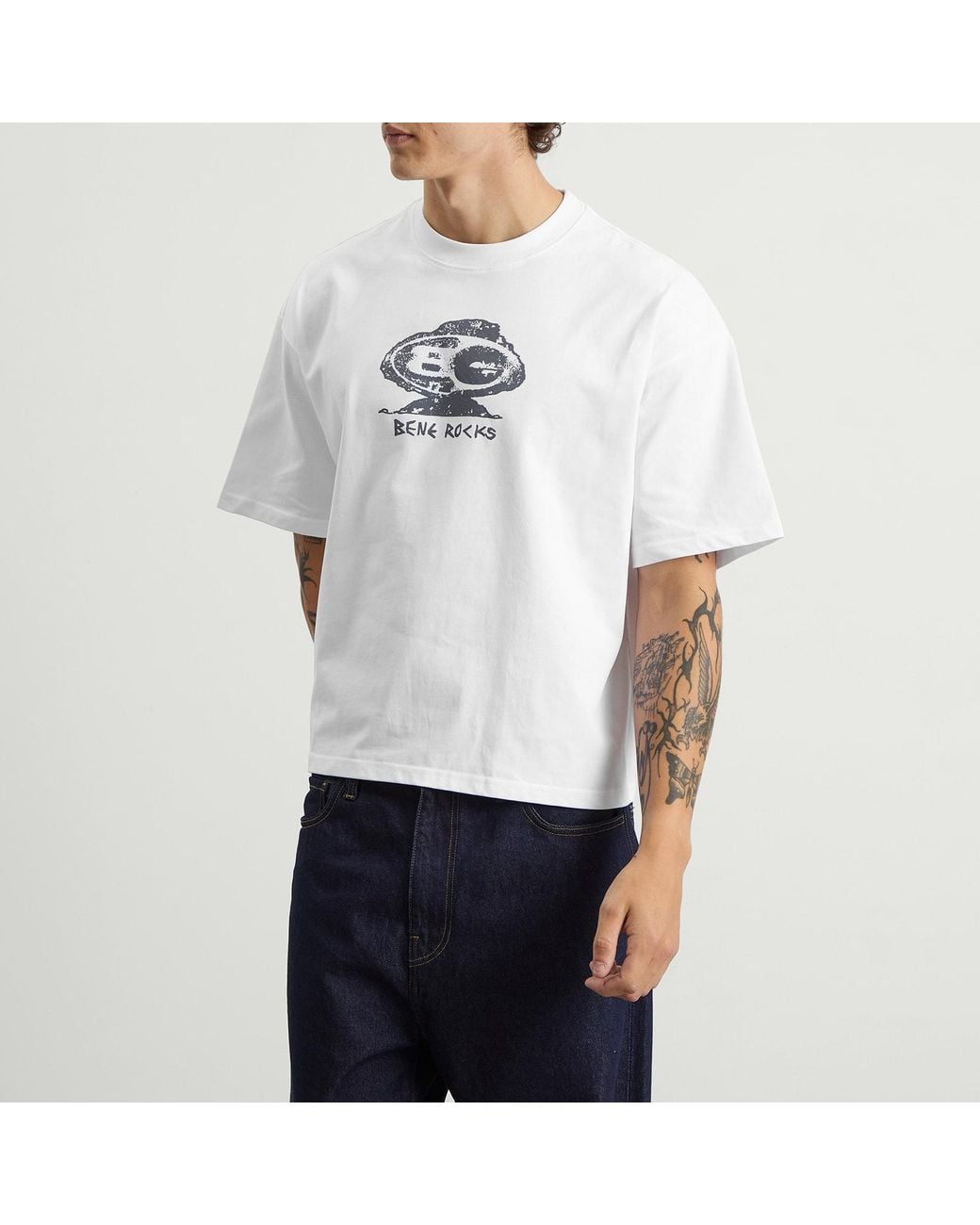 Bene Culture Bene Rocks T-Shirt in White for Men | Lyst UK