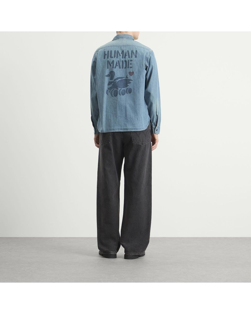 Human Made Stencil Military Chambray Shirt in Blue for Men | Lyst UK