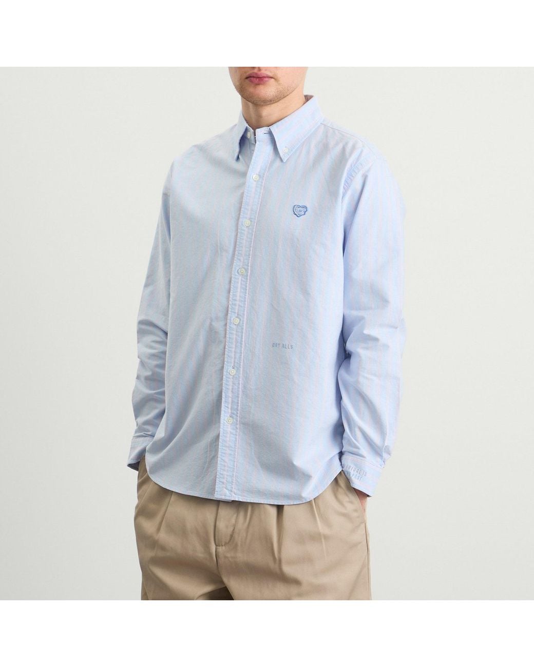 Human Made Striped Oxford Shirt in Blue for Men | Lyst