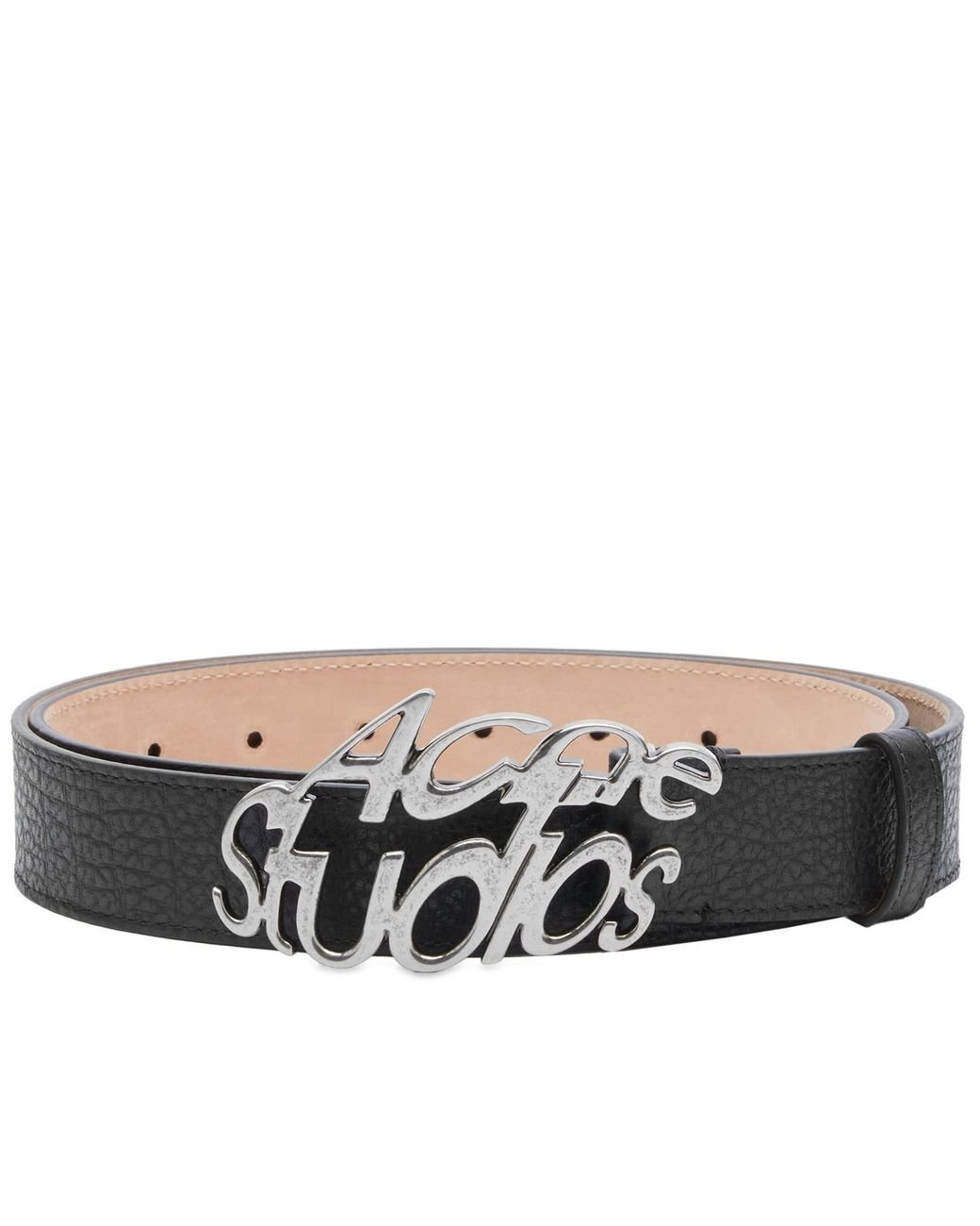 Acne Studios Logo Belt in Black | Lyst