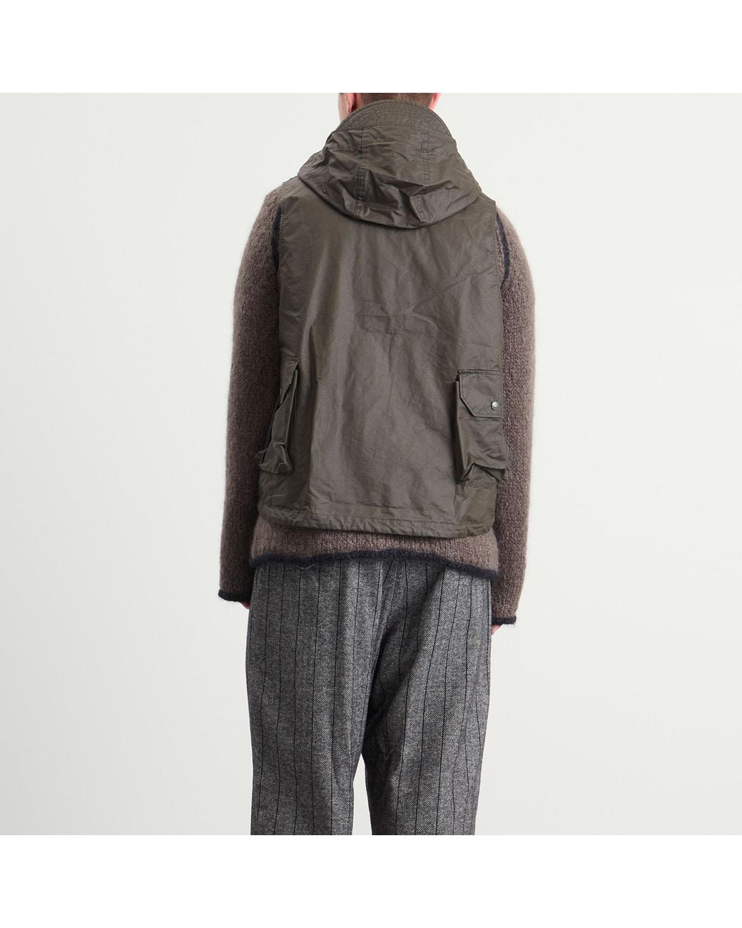 Engineered Garments Waxed Cotton Field Vest in Green for Men | Lyst UK