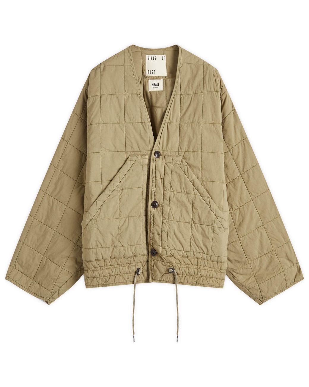 Girls Of Dust Reactor Quilted Jacket in Natural | Lyst